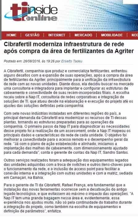 TI Inside: Nap IT apoia Cibrafertil em processo de expansão - Nap IT ...